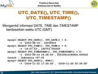 Pernyataan Select: Function Date/Time | PDF