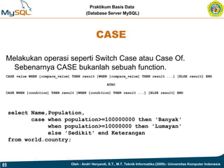 Pernyataan Select (Function) Alur Control dan Perbandingan | PPT