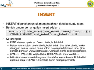 Bab 07-data manipulation language | PPT