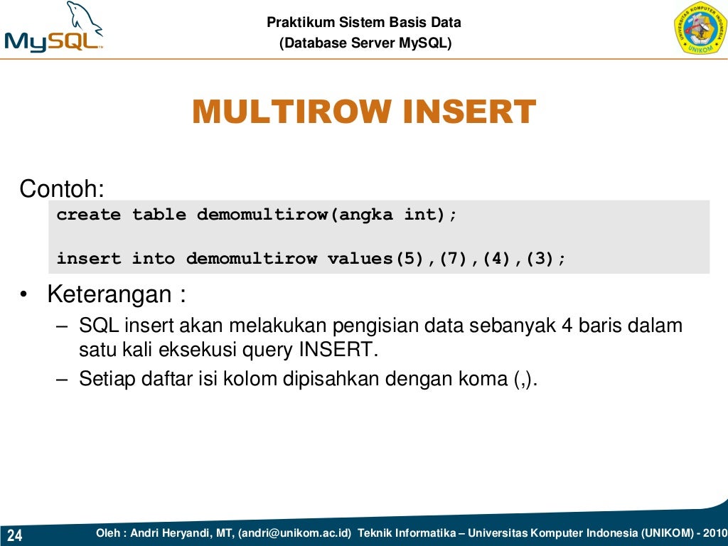 Bab 07-data manipulation language
