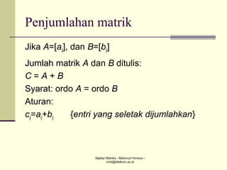 Bab 1-matriks | PPT