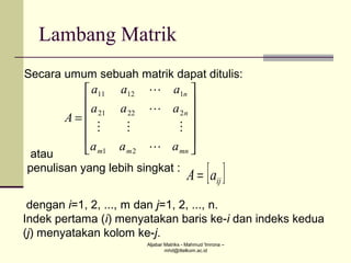 Bab 1-matriks | PPT