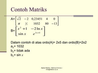 Bab 1-matriks | PPT