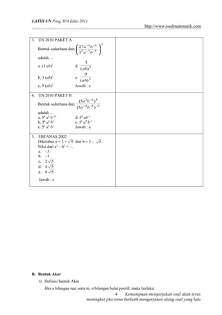 Bab 1-pangkat-akar-dan-logaritma | PDF