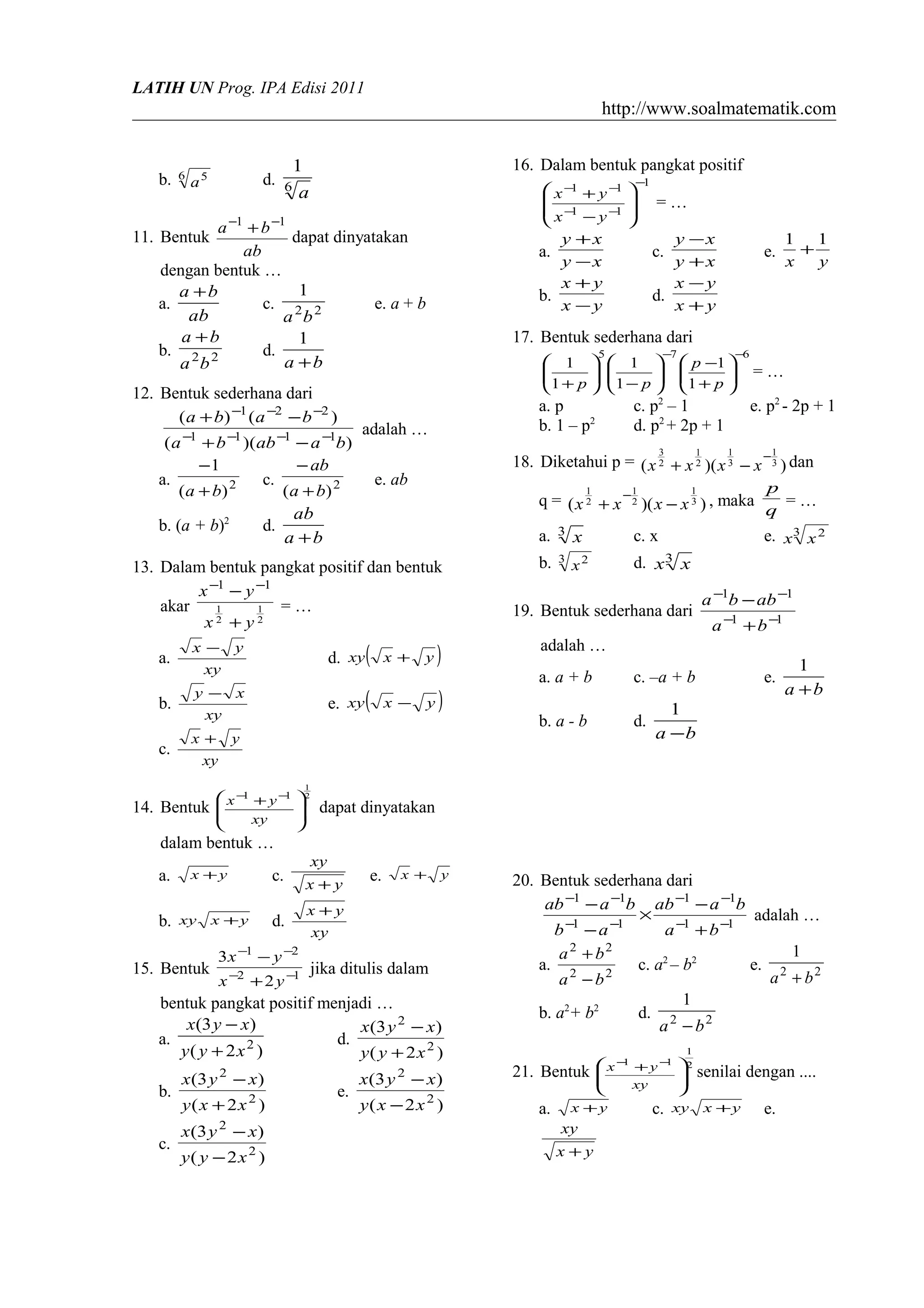 Bab 1-pangkat-akar-dan-logaritma | DOC