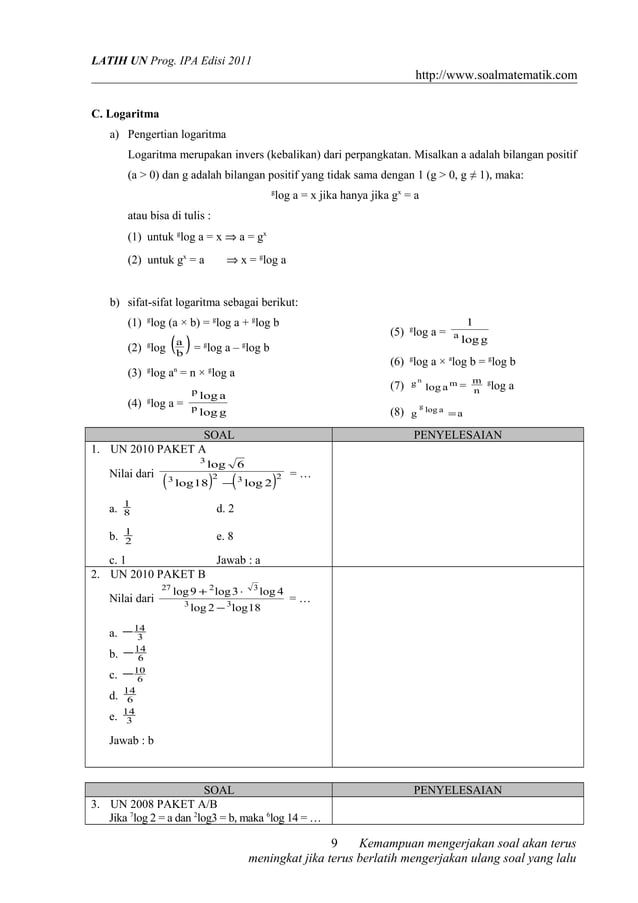 Bab 1-pangkat-akar-dan-logaritma | DOC