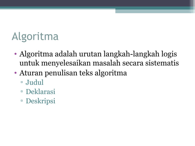 Pengertian Algoritma Pemrograman Dan Flowchart Ppt