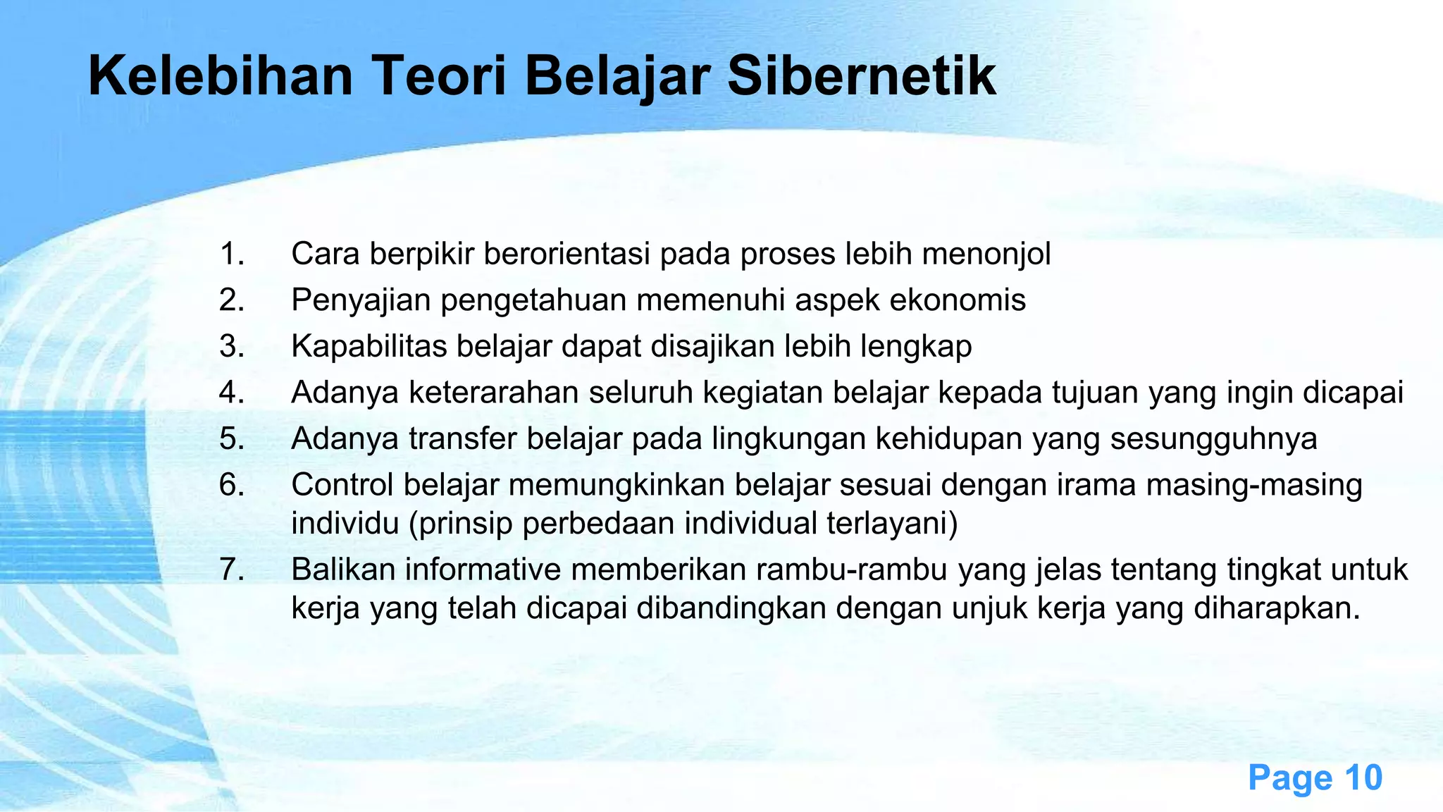 Bab 10-teori-belajar-sibernetik | PPTX