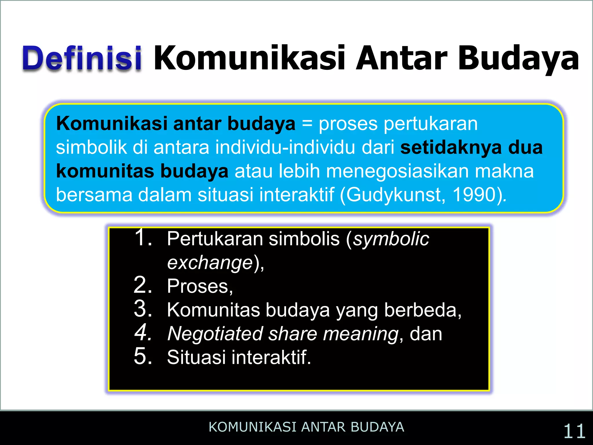 ILMU BUDAYA - Komunikasi Antar Budaya (1) | PDF