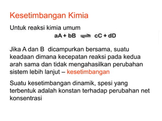 Kesetimbangan Kimia Kimia Fisika Undanaa | PPT