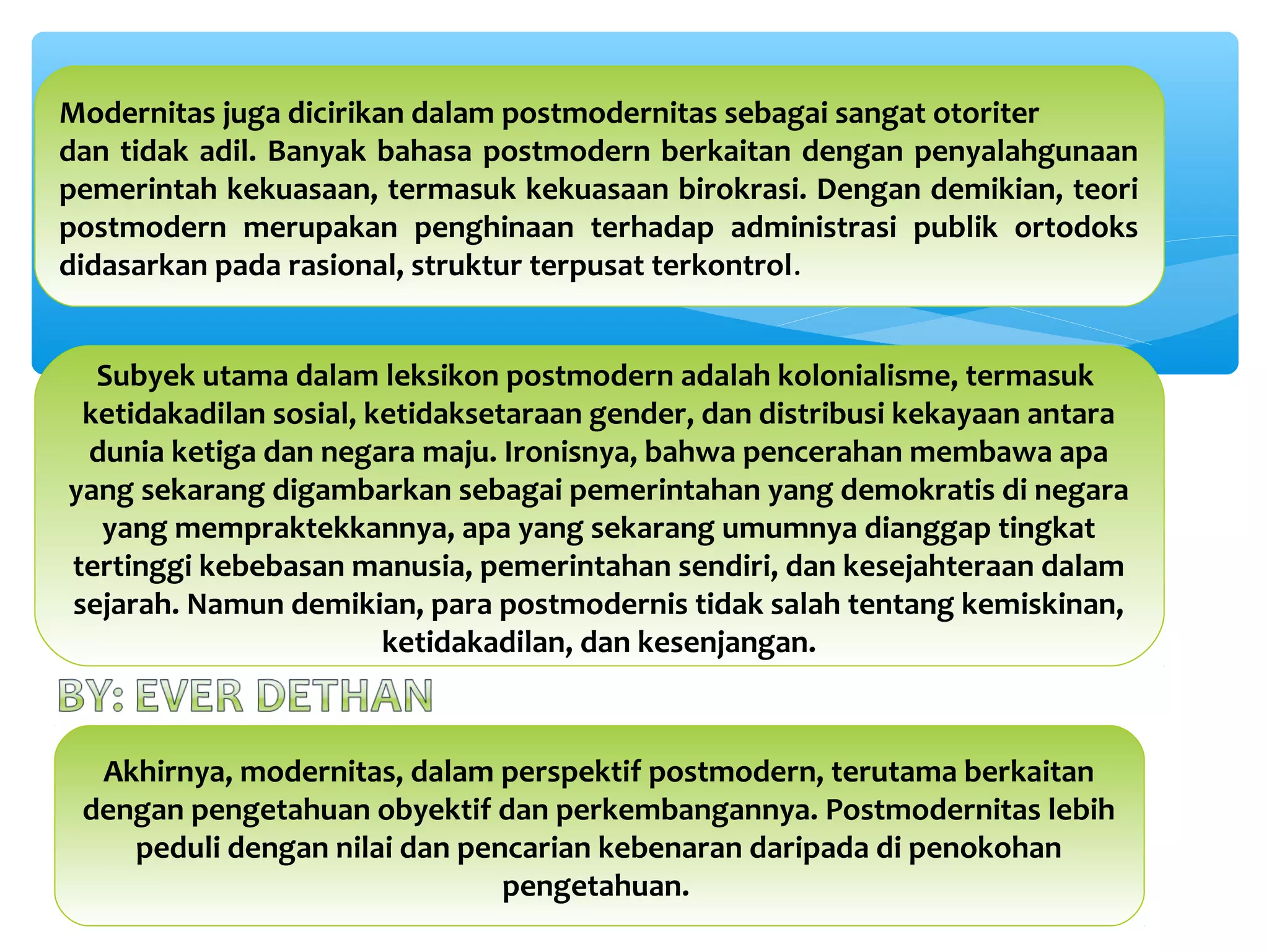 Bab. 6. teori postmodern | PPT