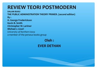 Bab. 6. teori postmodern | PPT