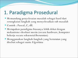 Bab 1a Paradigma Bahasa Pemrograman | PPT