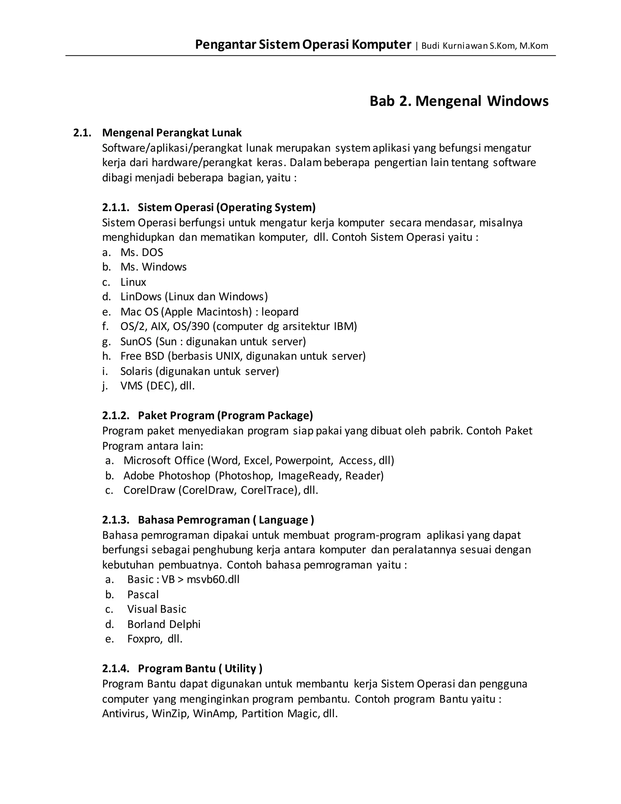 Mengenal Sistem Operasi Windows | PDF