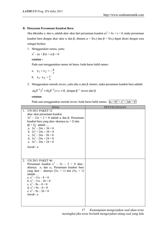 Bab 2-fungsi-kuadrat | PDF