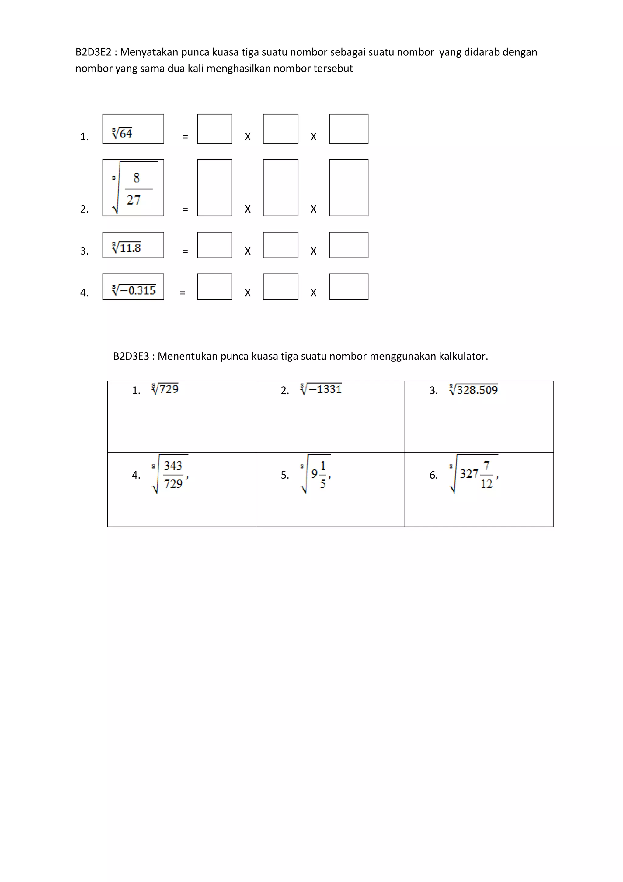 Bab 2-kuasa-dua-punca-kuasa-dua-kuasa-tiga-punca-kuasa-tiga | PDF