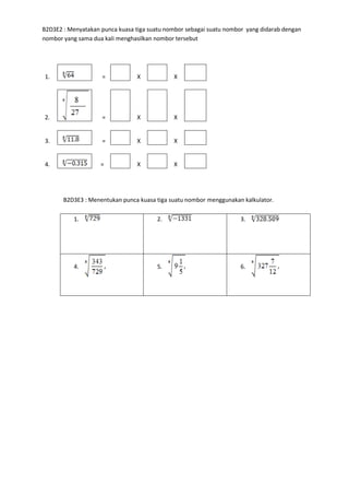 Bab 2-kuasa-dua-punca-kuasa-dua-kuasa-tiga-punca-kuasa-tiga | PDF