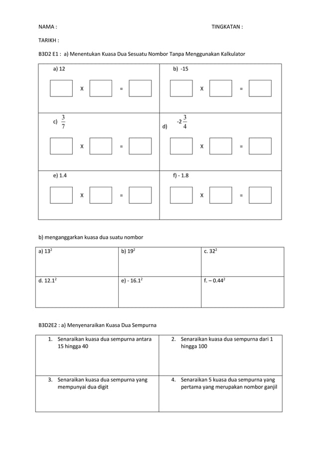 Bab 2-kuasa-dua-punca-kuasa-dua-kuasa-tiga-punca-kuasa-tiga | PDF