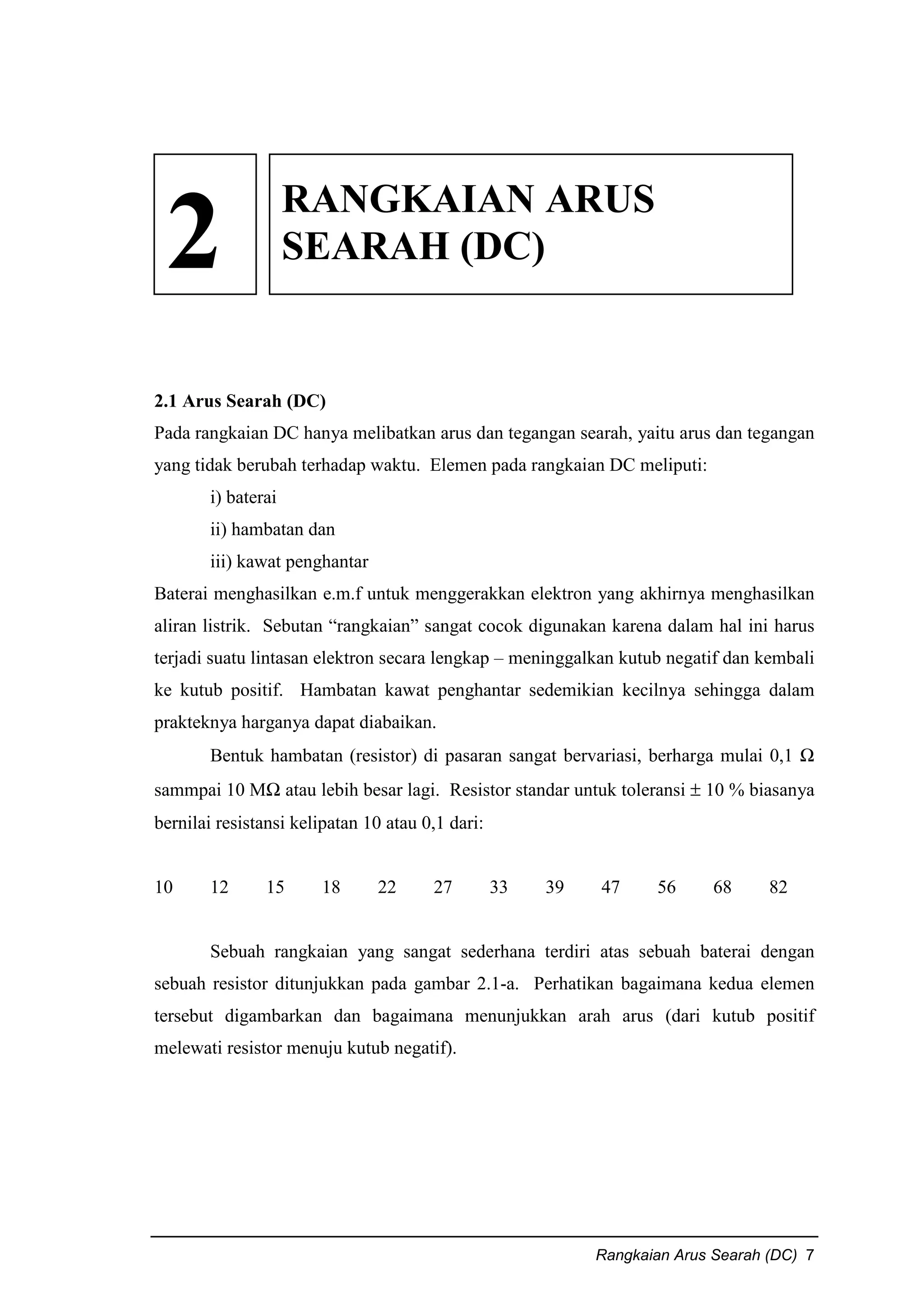 Rangkaian Arus Searah | PDF