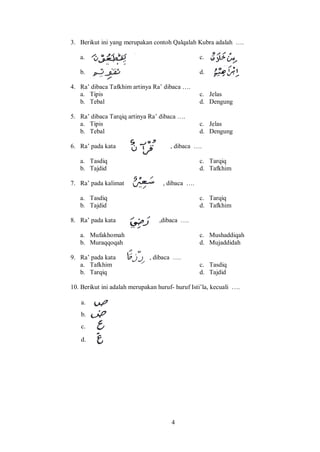 Bab 1 Hukum Bacaan Qalqalah dan Ra | PDF