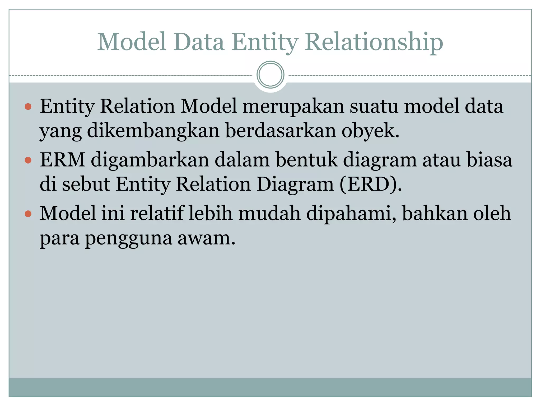 Bab 2 model data | PPTX