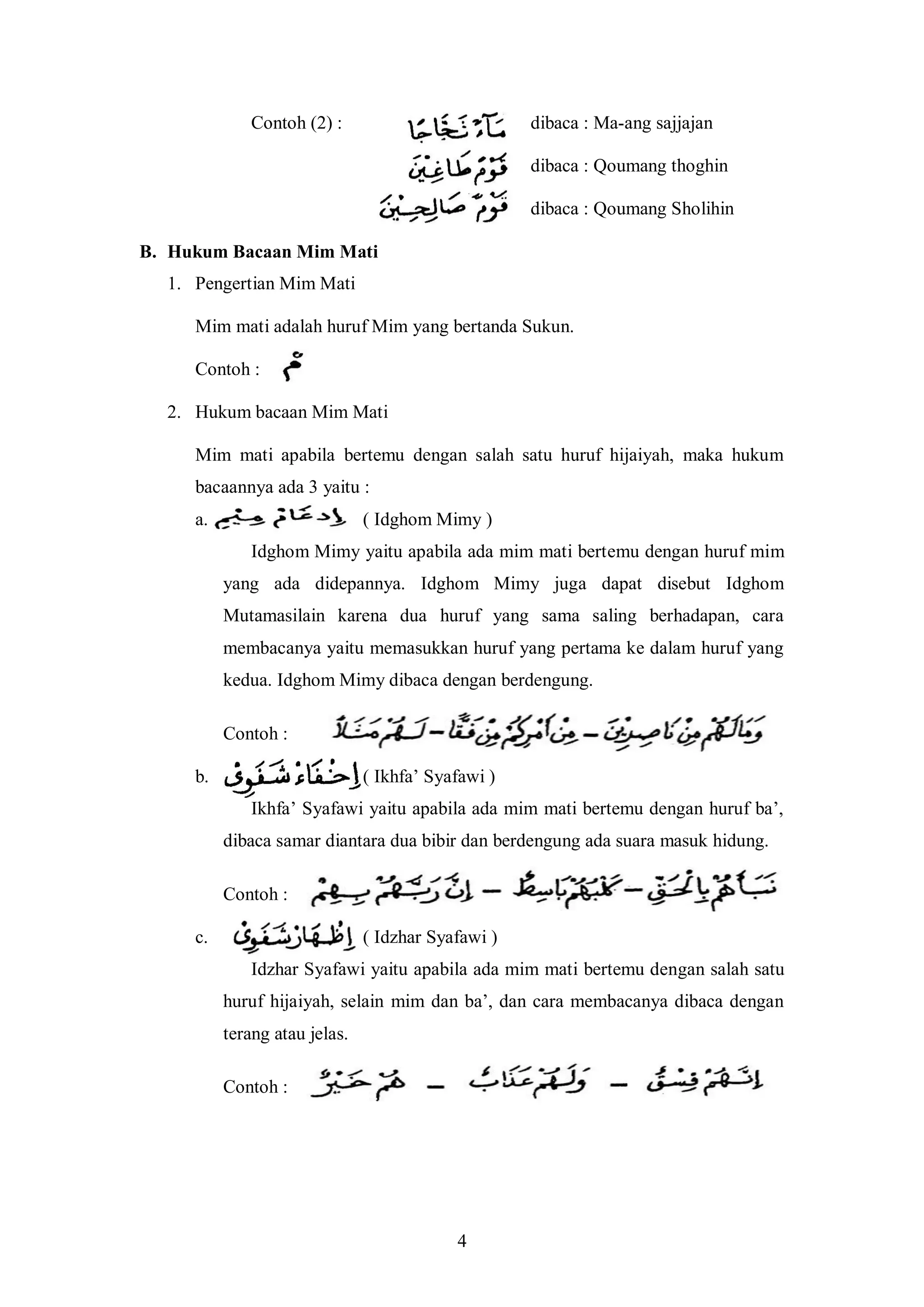 Bab 9 Hukum Bacaan Nun Mati dan Mim Mati | PDF