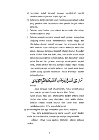 Bab 13 Tata Cara Shalat Jama' Qasar | PDF
