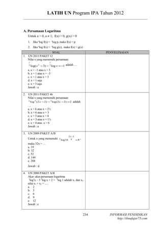 fungsi eksponen dan logaritma | PDF