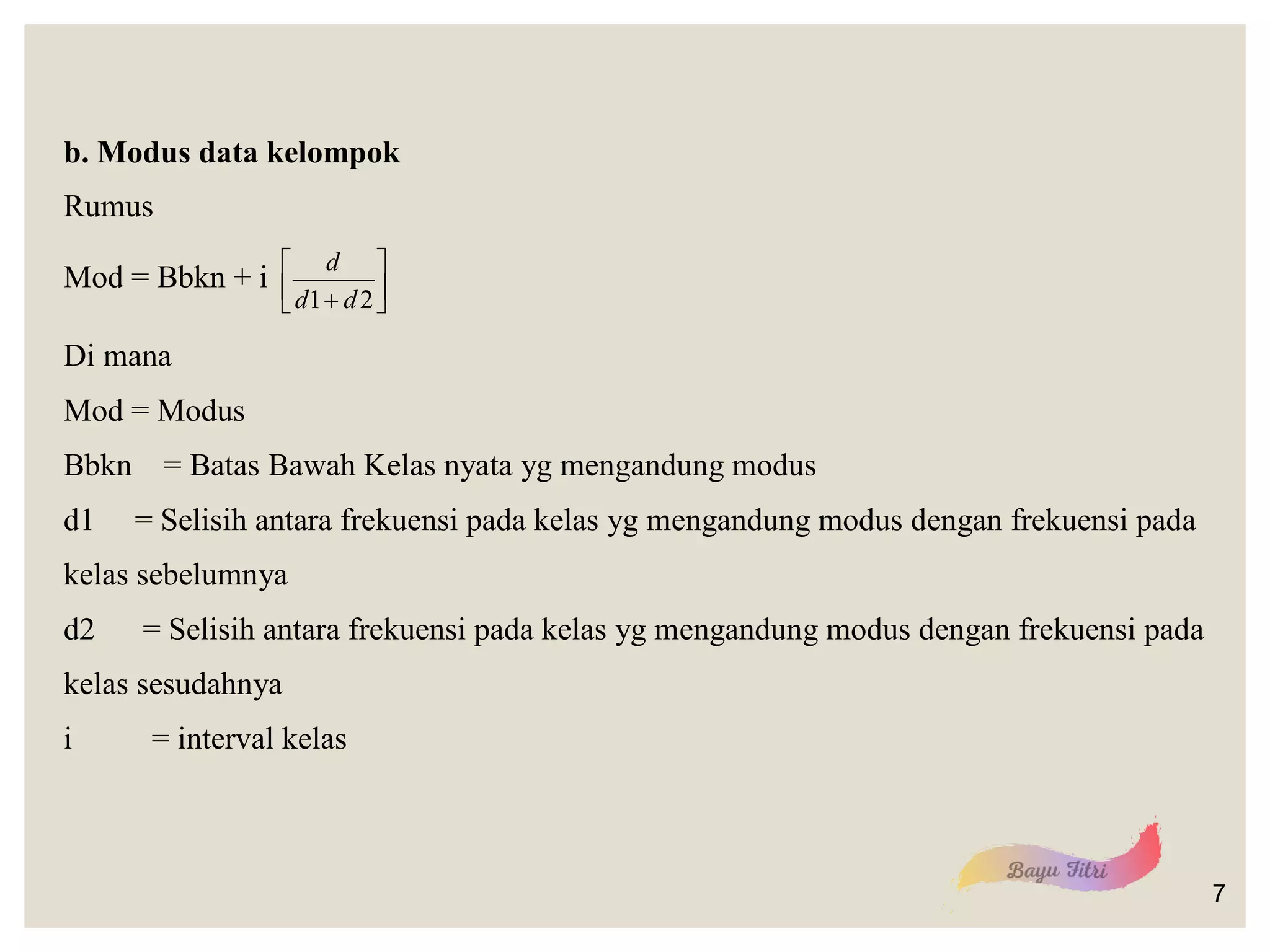 Bab.6 ukuran pemusatan data | PDF