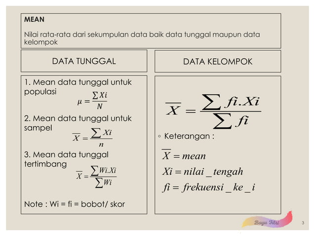 Bab.6 ukuran pemusatan data | PPT
