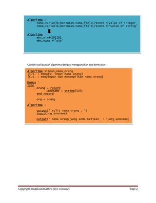 Bab 2 (tipe data) | DOCX