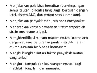 Bab 3 Hereditas, materi biologi kelas 12 | PPTX