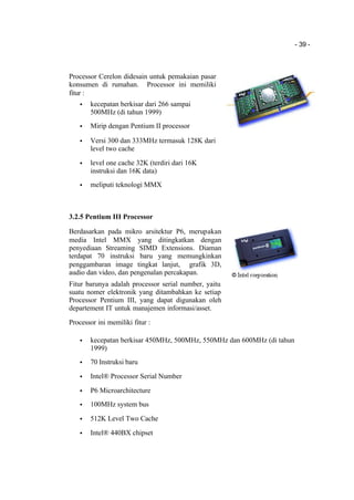 Bab 3 perkembangan prosesor | PDF