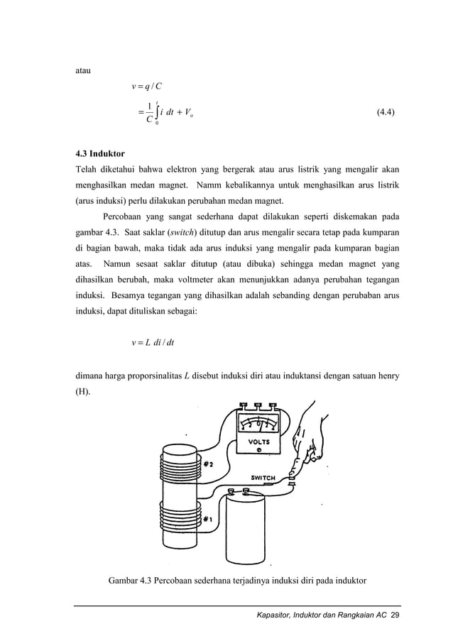 Kapasitor, Induktor, dan Rangkain AC | PDF