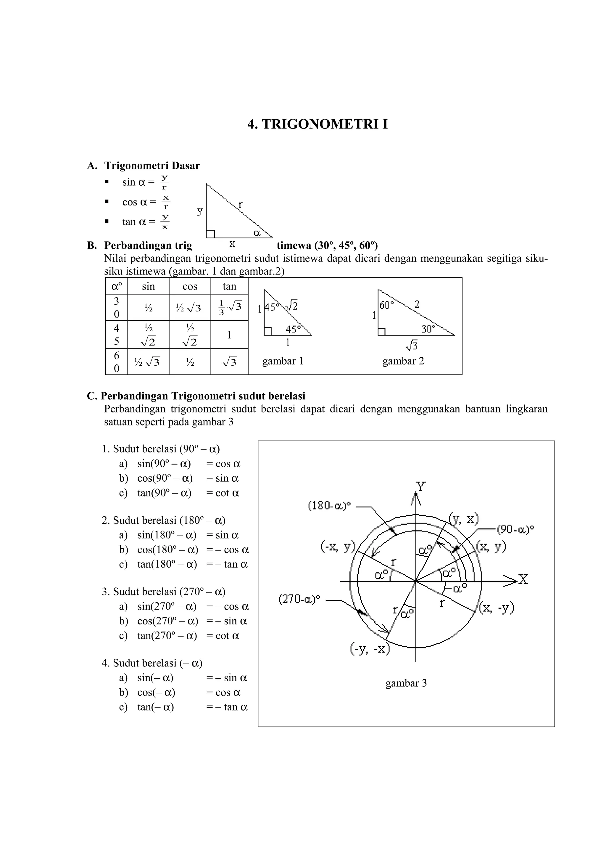 Bab 4-trigonometri-i | PDF