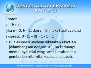 Bab 4 aljabar boolean | PPTX