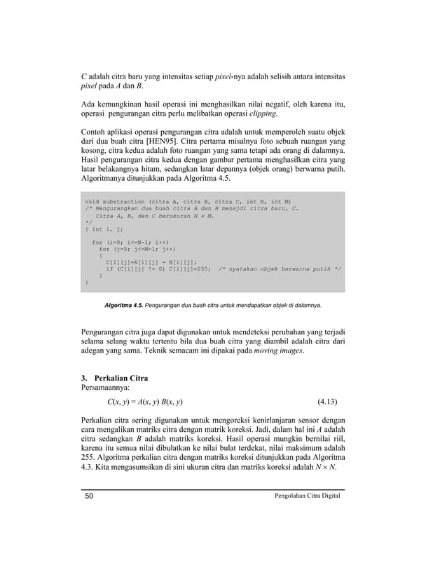 Bab 4 operasi-operasi dasar pengolahan citra dijital | PDF