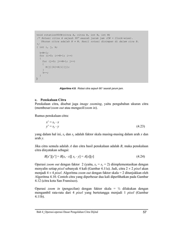 Bab 4 operasi-operasi dasar pengolahan citra dijital | PDF