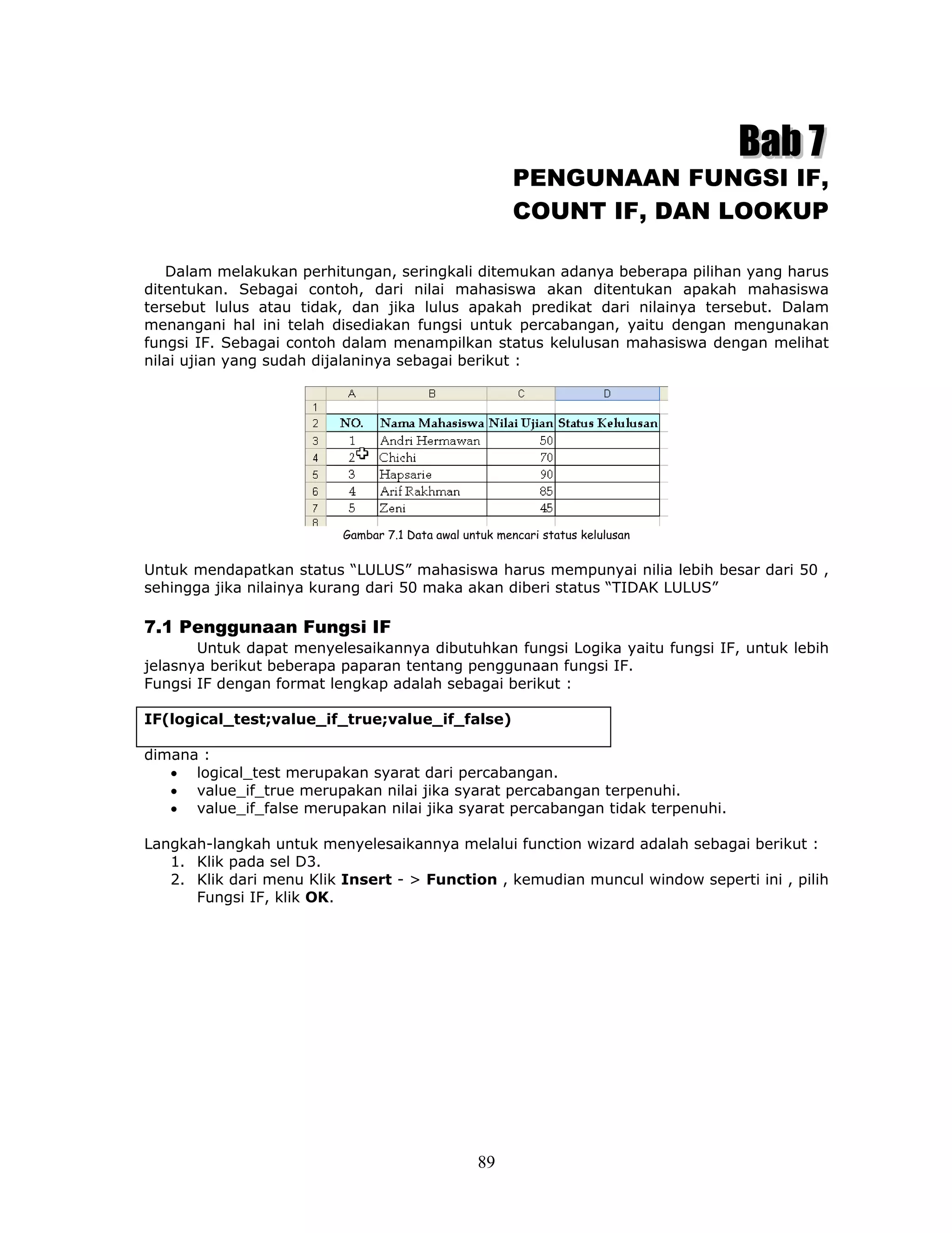 Bab 7-microsoft-excel | PDF
