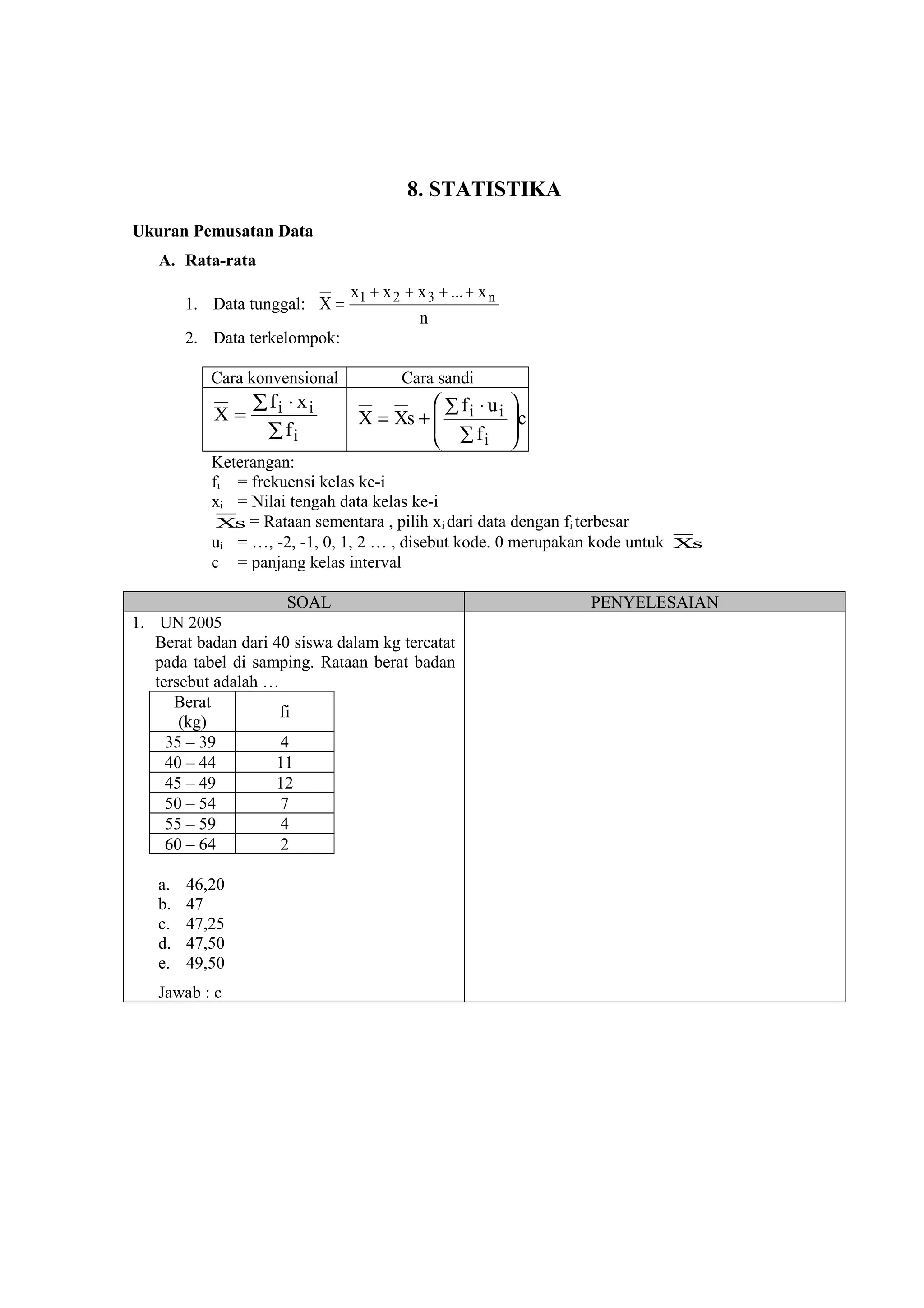 Bab 8-statistika | DOC