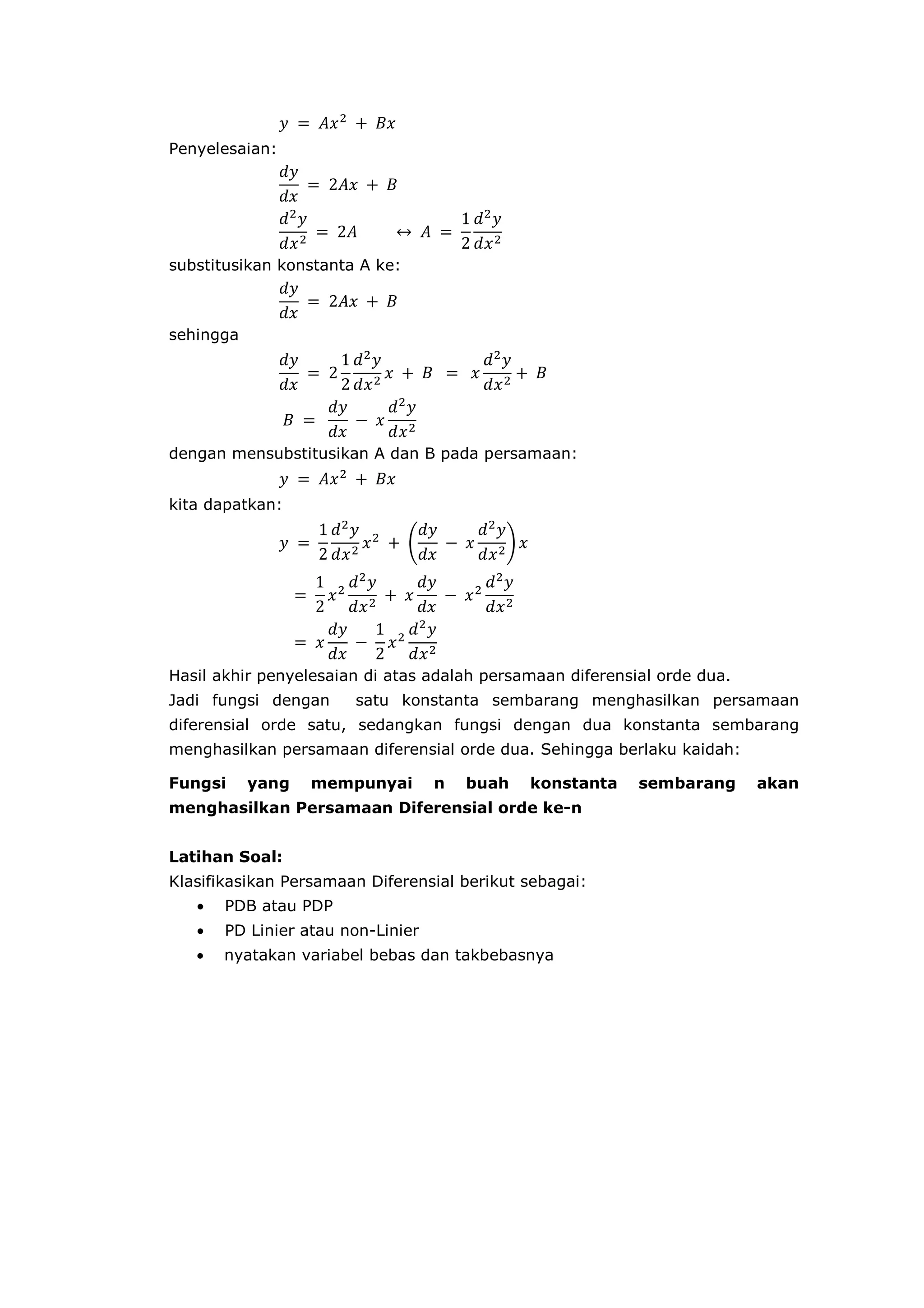 Bab i-konsep-dasar-persamaan-diferensial | PDF