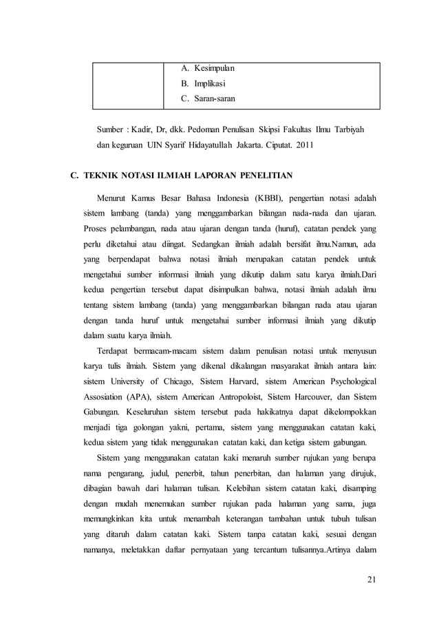 Sistematika Penulisan Laporan Ilmiah | PDF