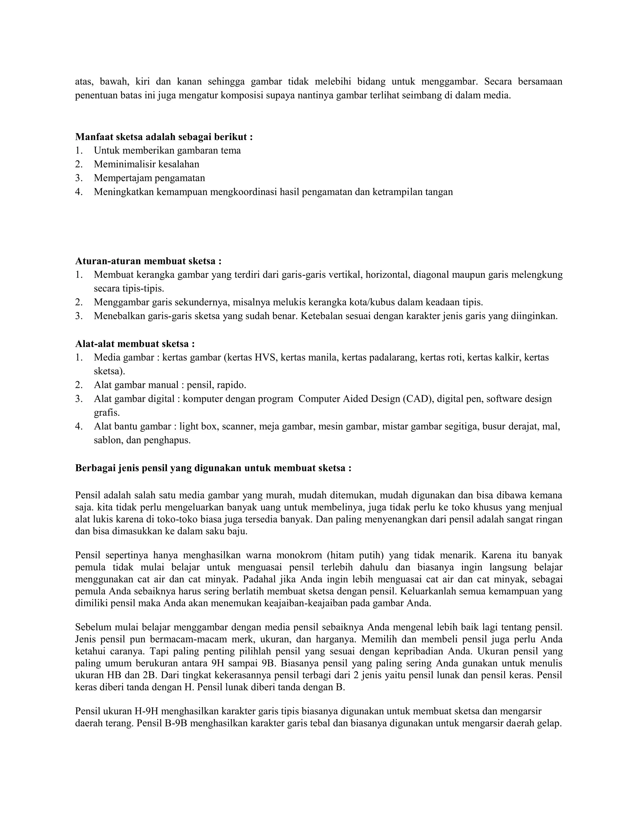 Bab ii-membuat-sketsa | PDF