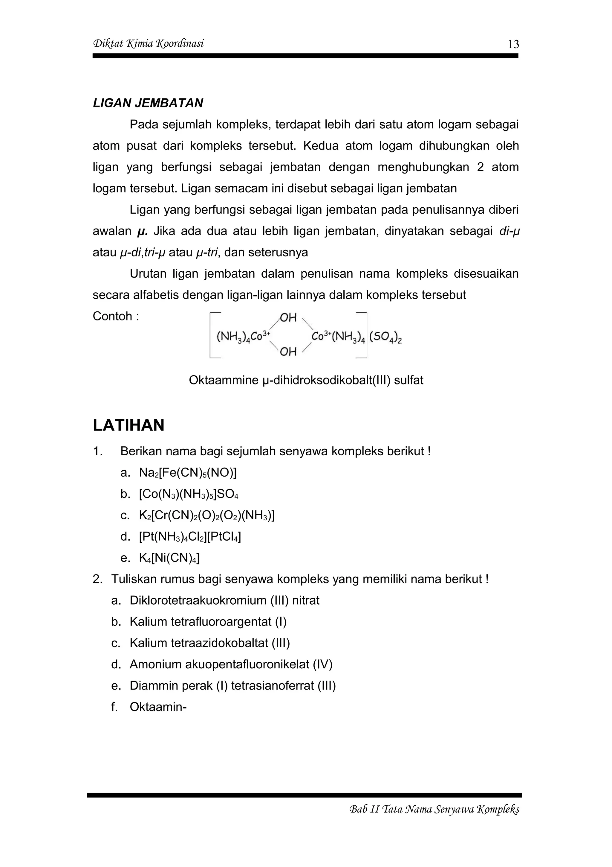 Bab ii-tata-nama-senyawa-kompleks | DOC