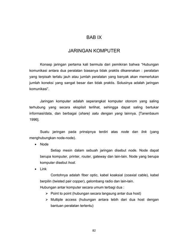 Bab ix jaringan komputer | PDF