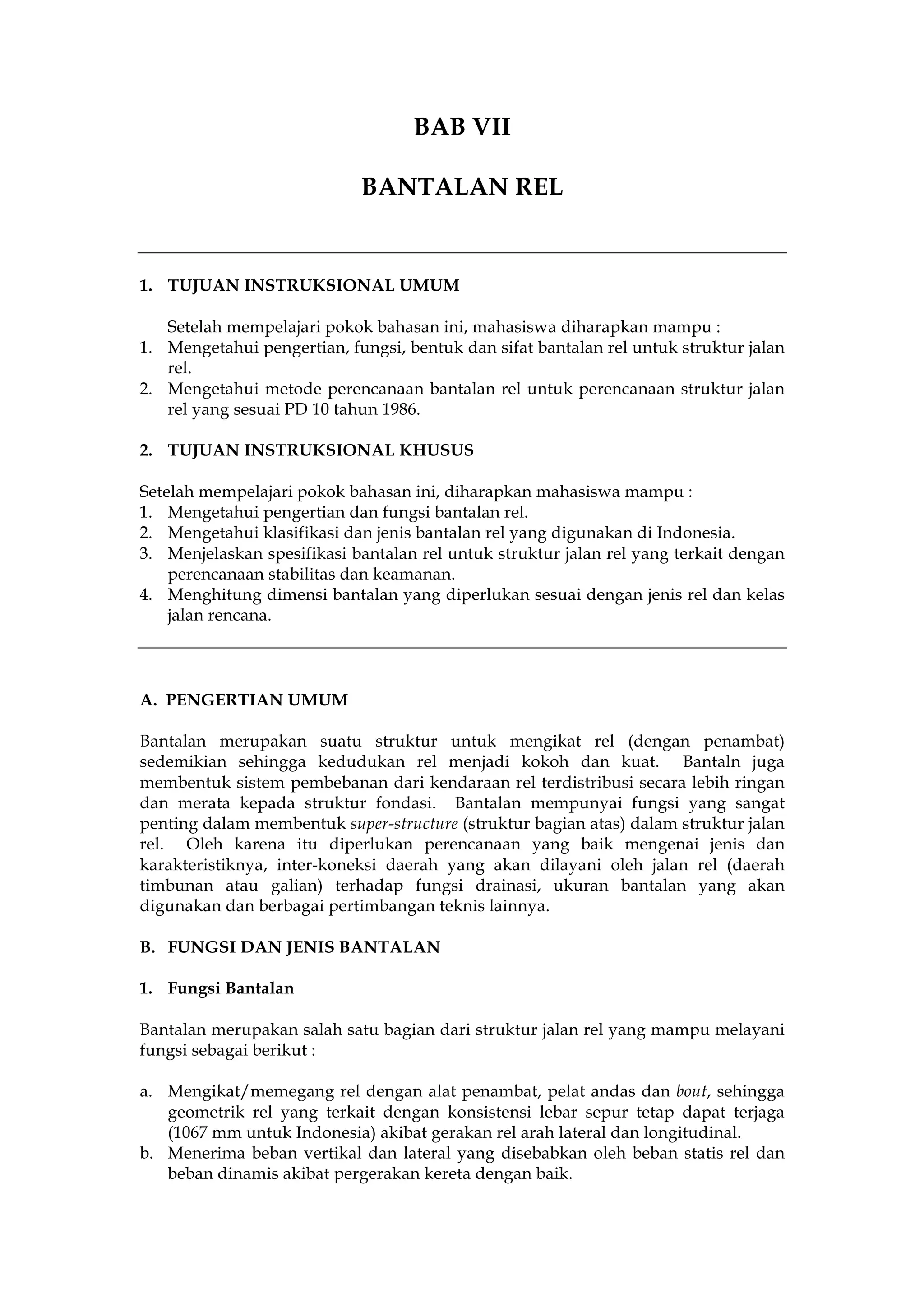 Bab vii-bantalan-rel | PDF