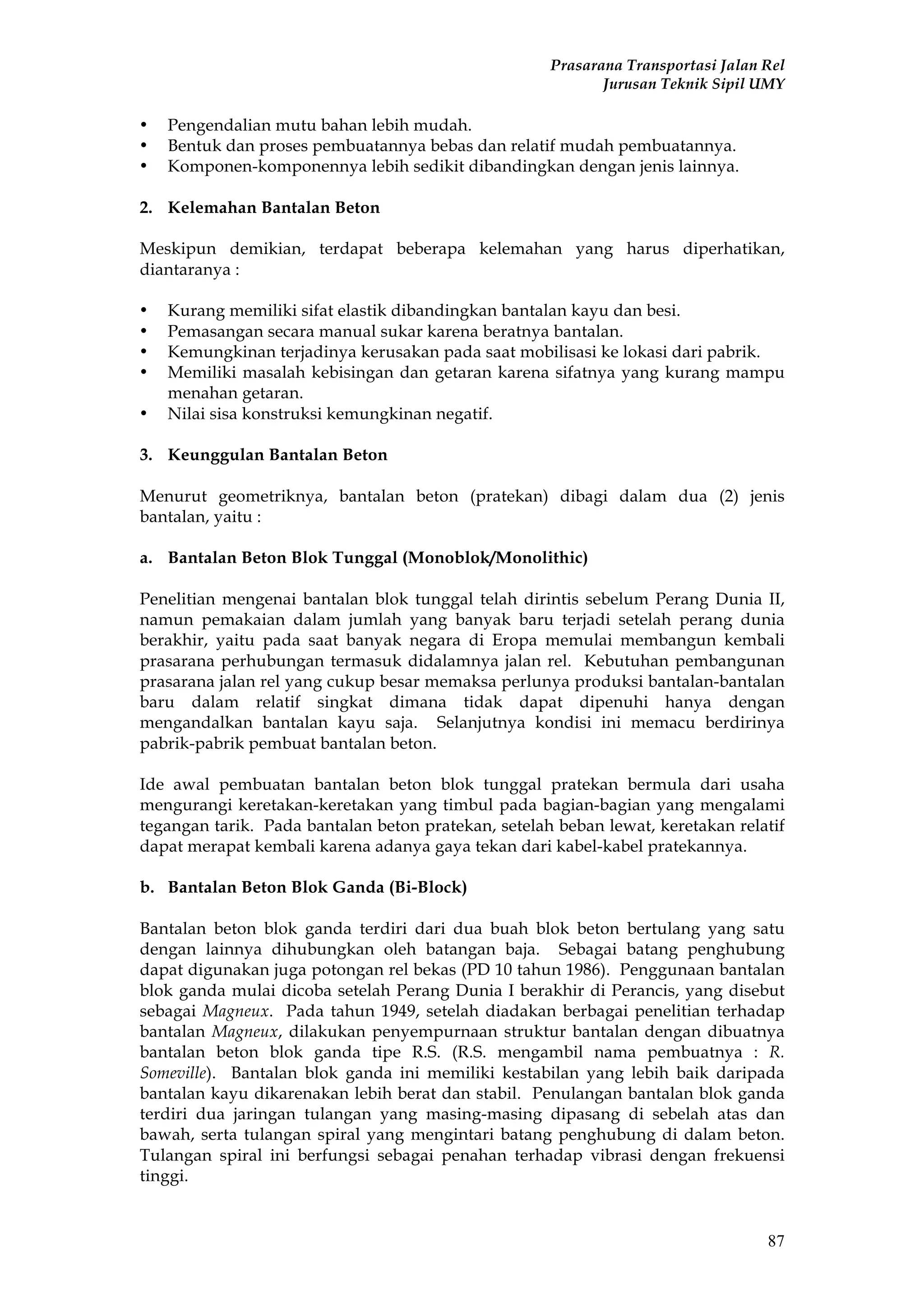 Bab vii-bantalan-rel | PDF