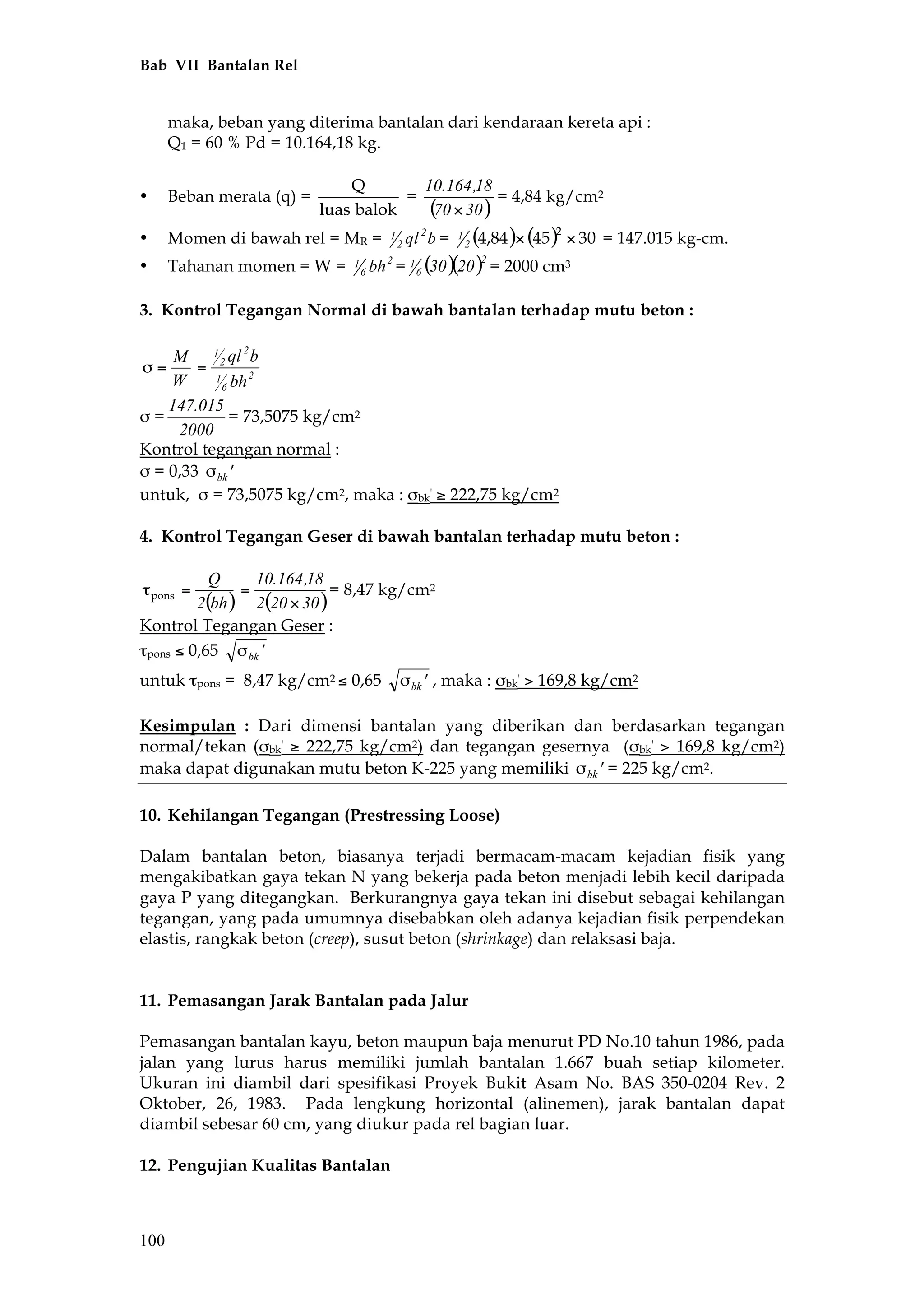 Bab vii-bantalan-rel | PDF