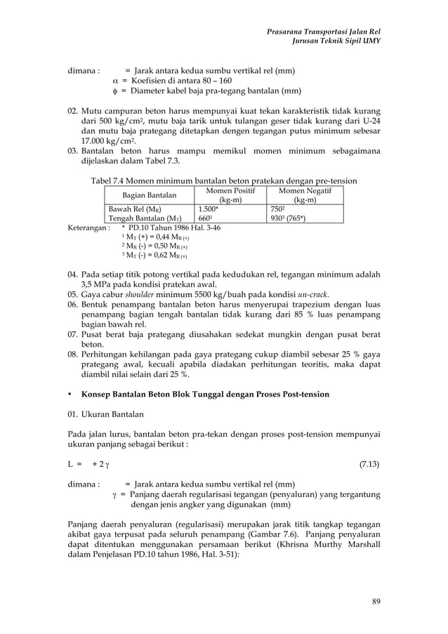 Bab vii-bantalan-rel | PDF