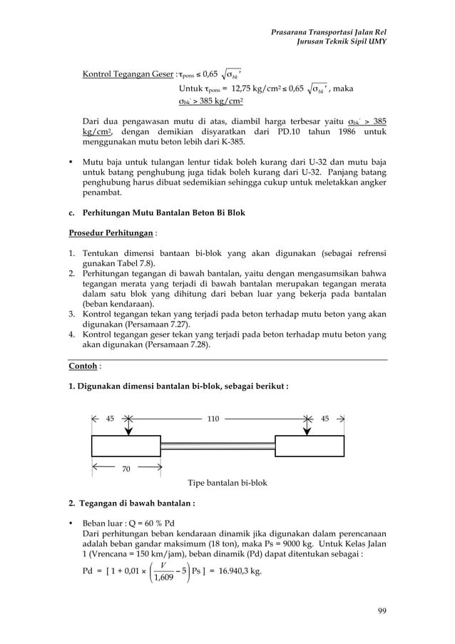 Bab vii-bantalan-rel | PDF